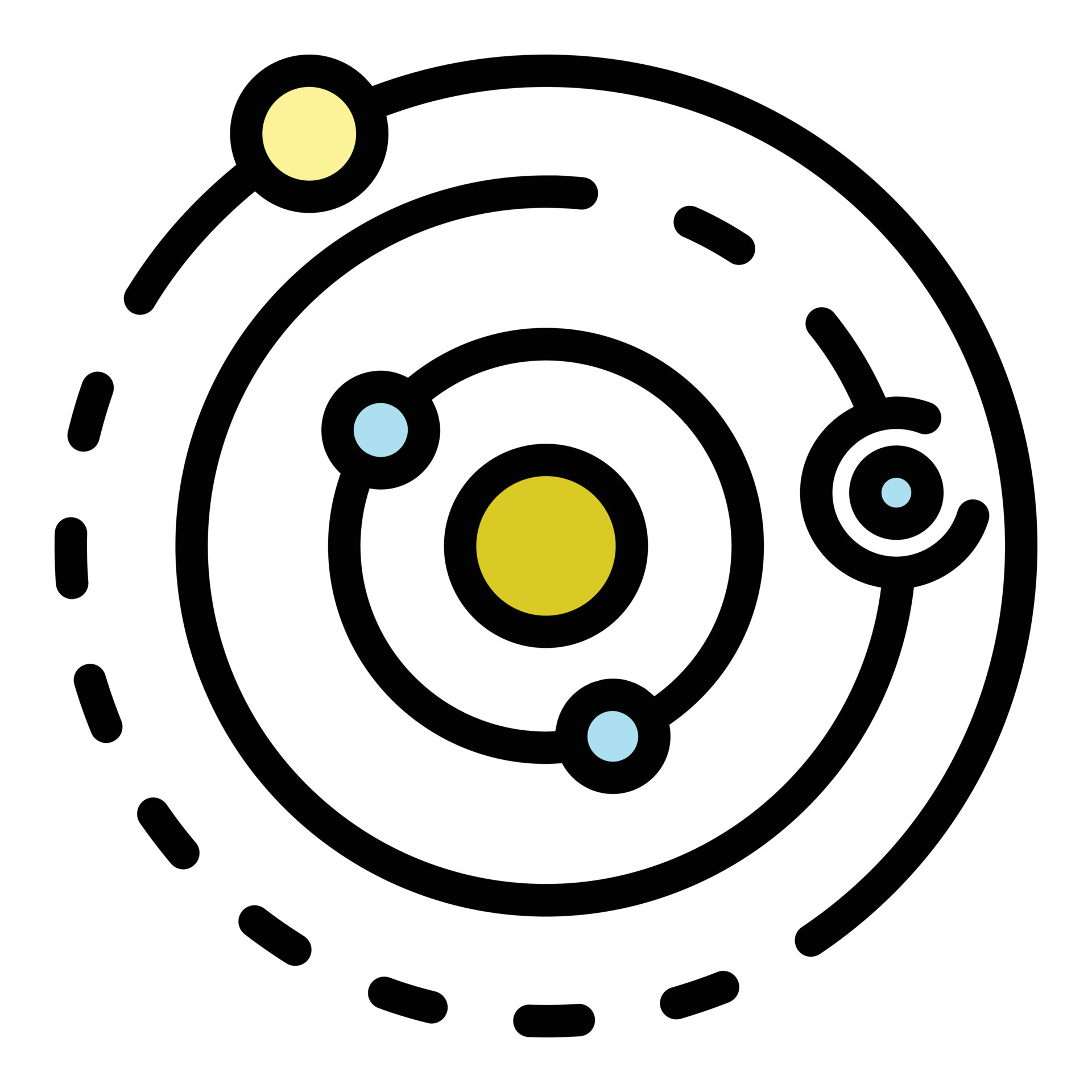 Planet Orbits Icon Color Outline Vector 15889445 Vector Art At Vecteezy