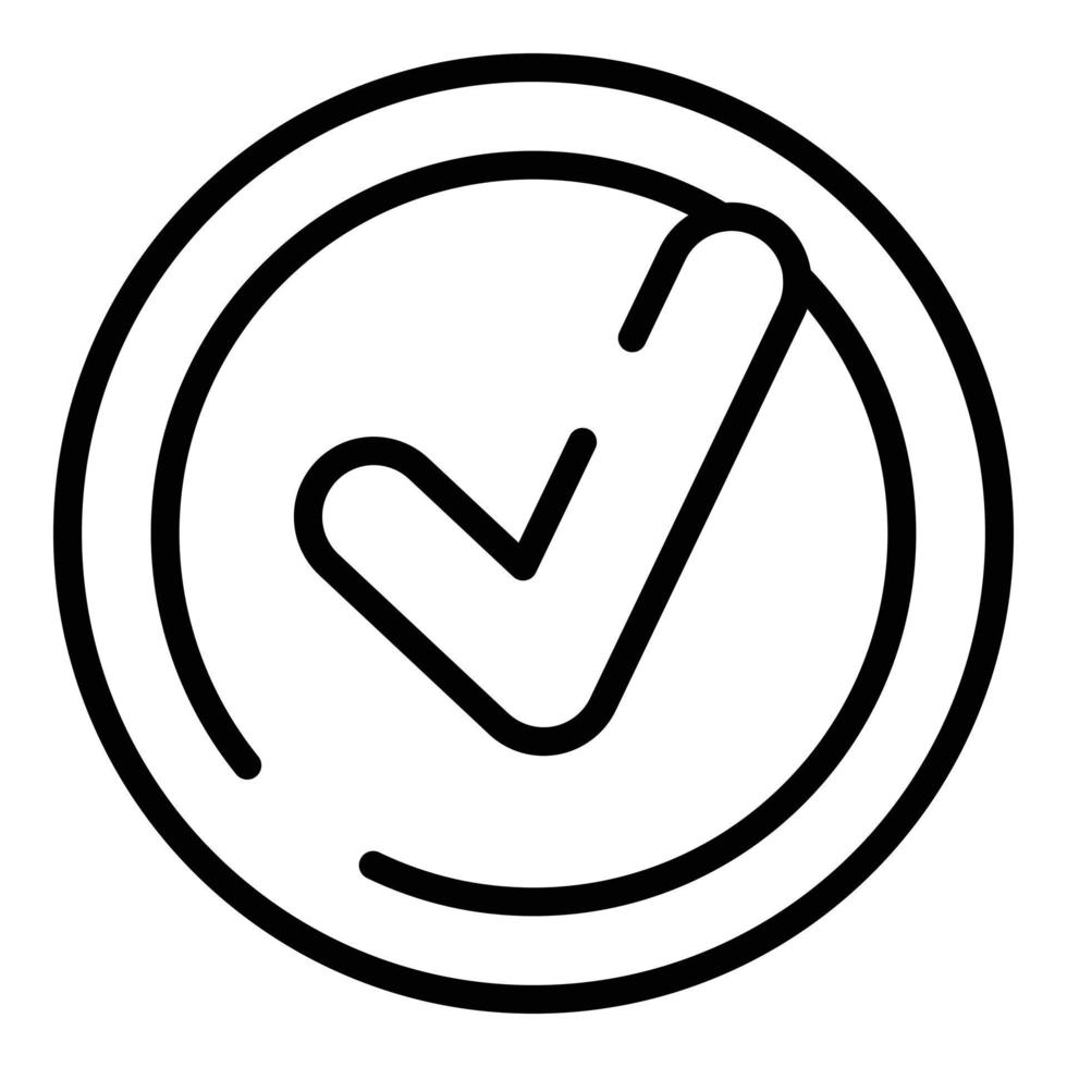 Regulated Products Approved Icon Outline Style 15891381 Vector Art At