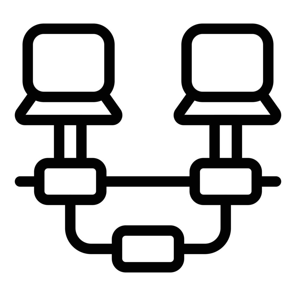 Computer network icon, outline style 15892606 Vector Art at Vecteezy