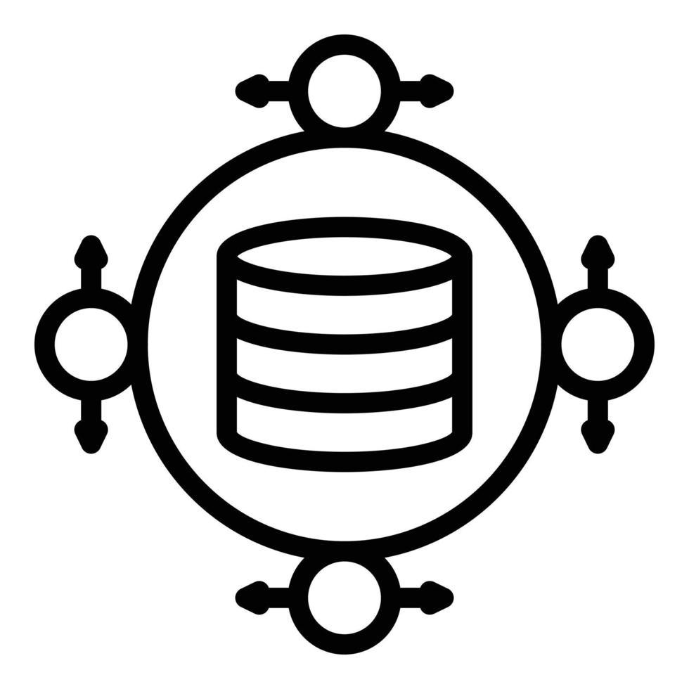 Big data service icon, outline style 15897388 Vector Art at Vecteezy