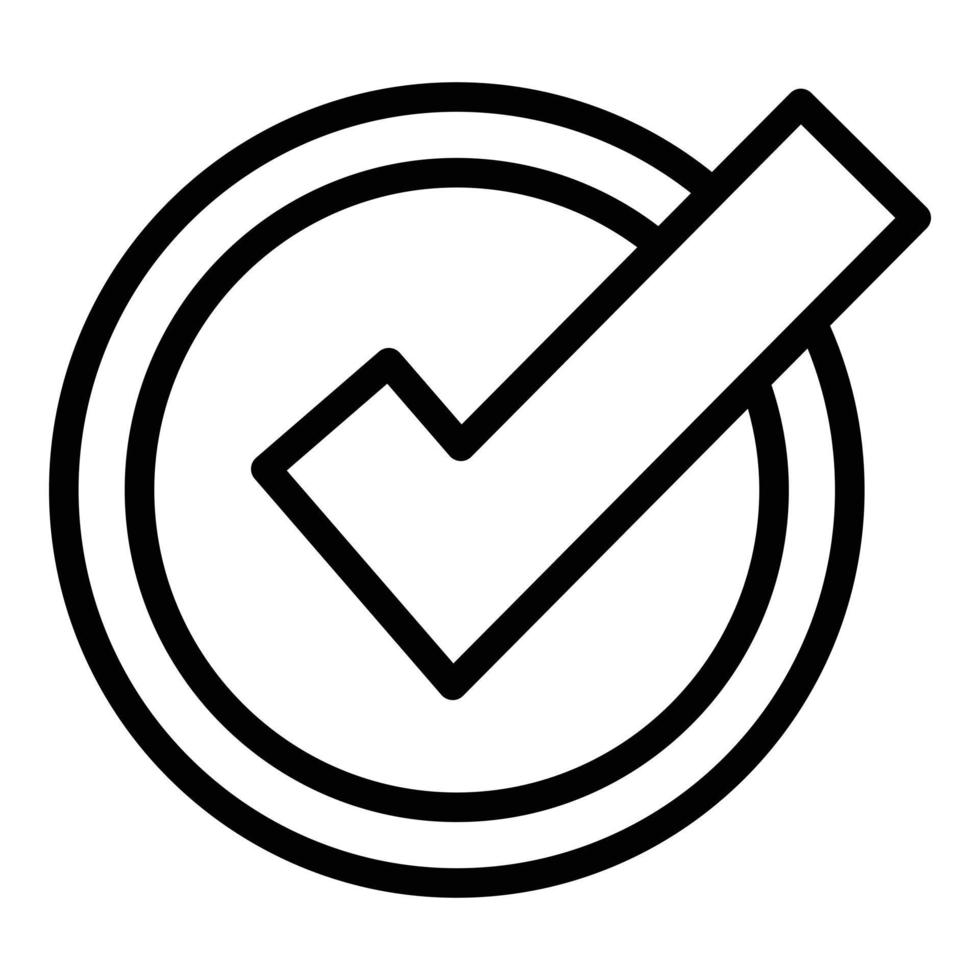 Check mark icon, outline style 15897396 Vector Art at Vecteezy