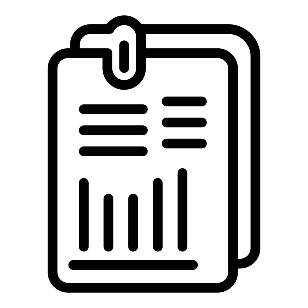 Report Document Icon Outline Style 15900059 Vector Art At Vecteezy
