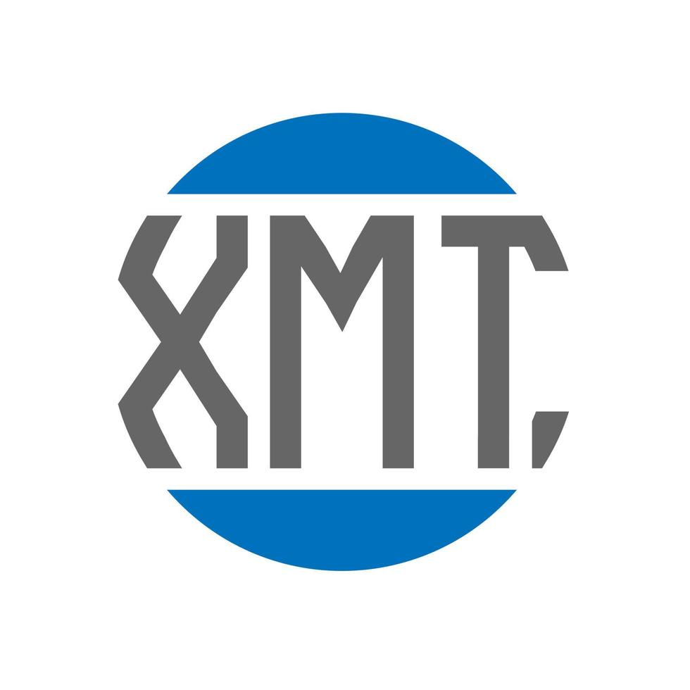 XMT letter logo design on white background. XMT creative initials circle logo concept. XMT ...