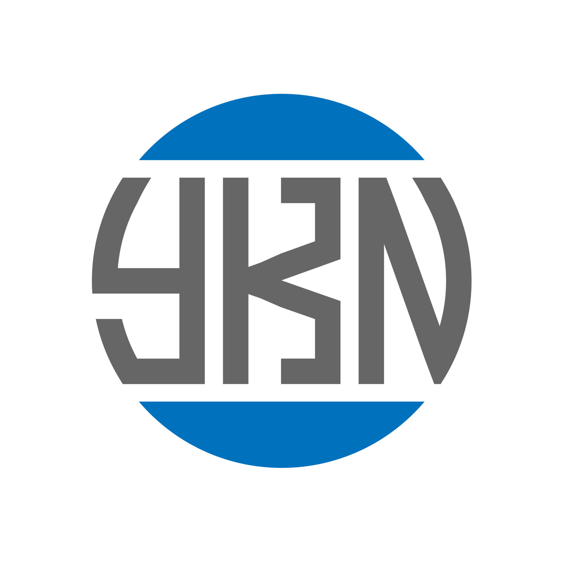 diseño de logotipo de letra ykn sobre fondo blanco. ykn concepto de logotipo de círculo de ...