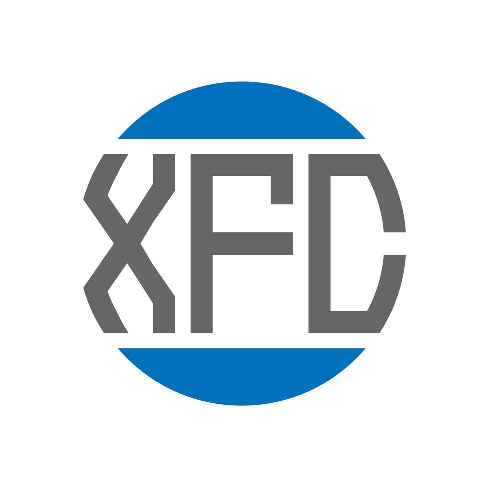XFC letter logo design on white background. XFC creative initials circle logo concept. XFC ...