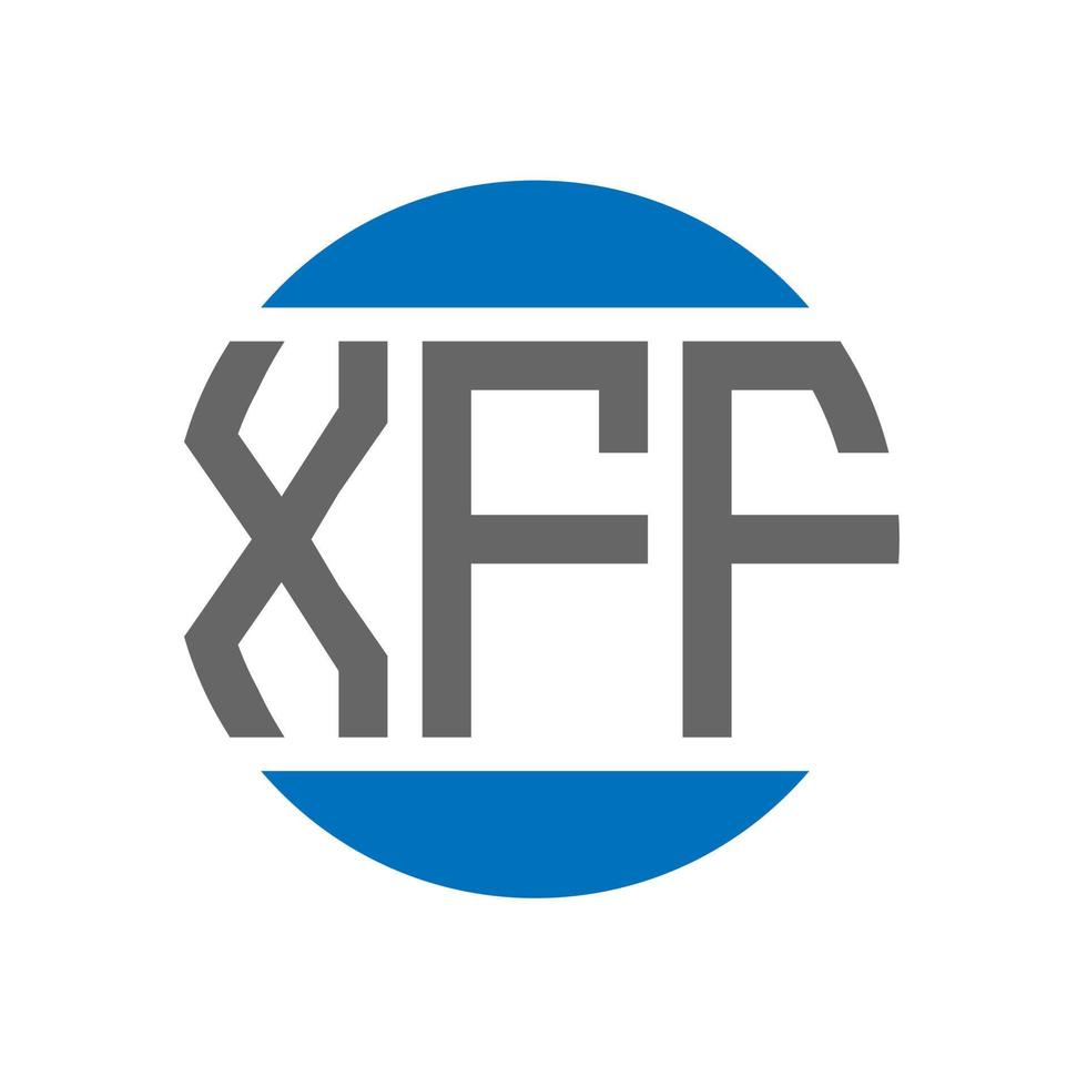 diseño de logotipo de letra xff sobre fondo blanco. concepto de logotipo de círculo de iniciales ...