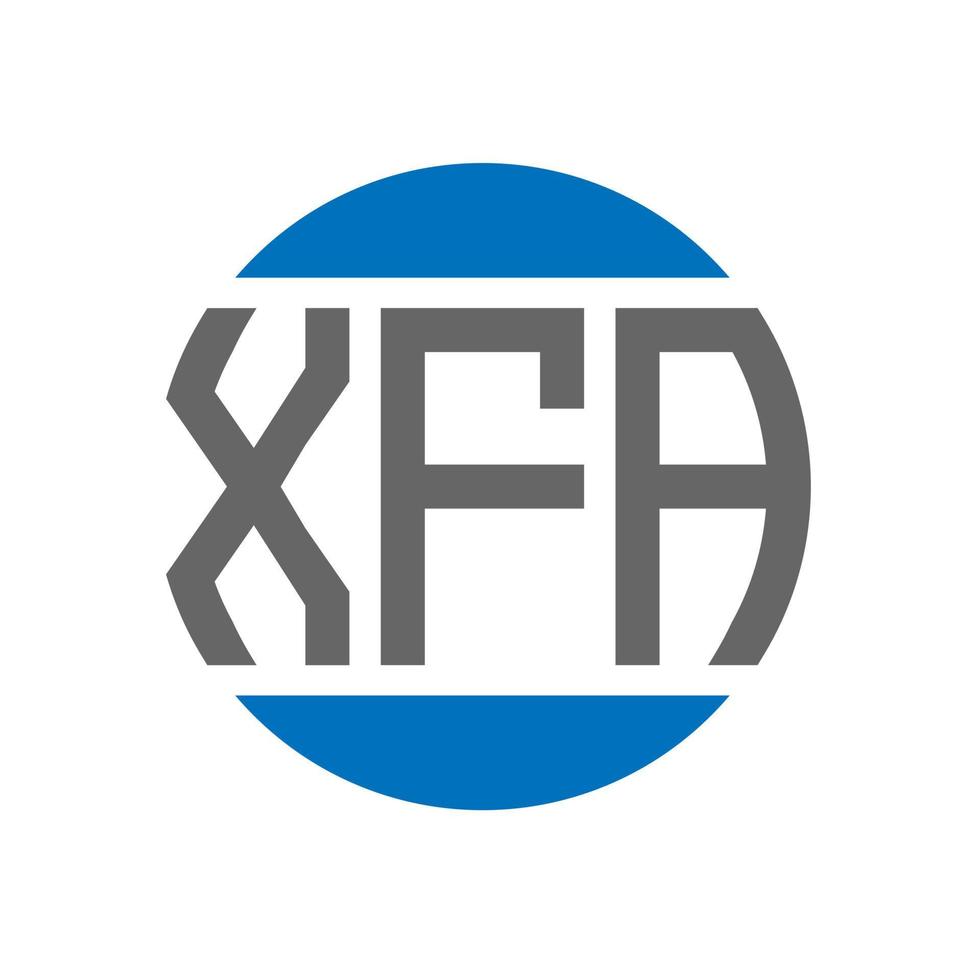 XFA letter logo design on white background. XFA creative initials circle logo concept. XFA ...