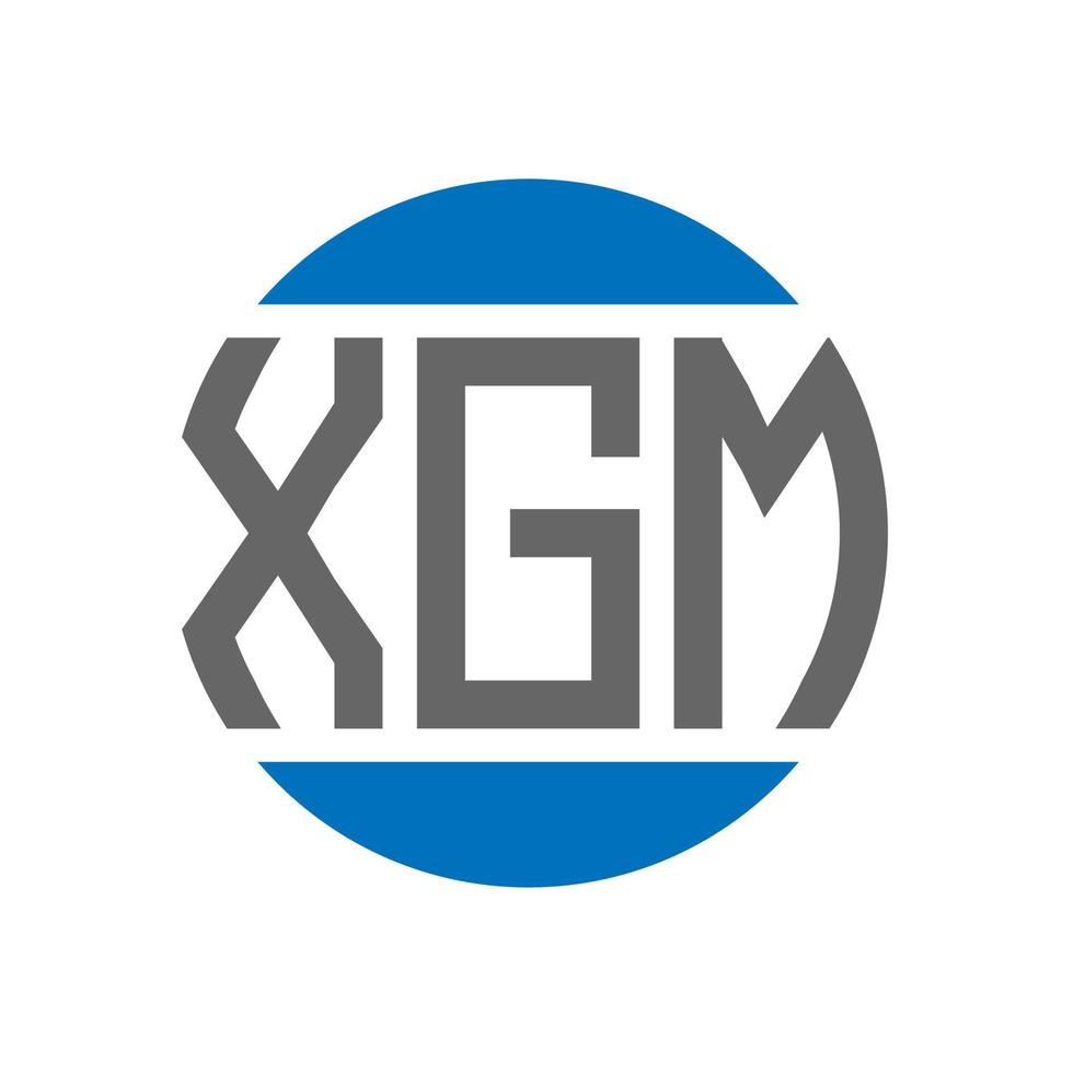 XGM letter logo design on white background. XGM creative initials circle logo concept. XGM ...