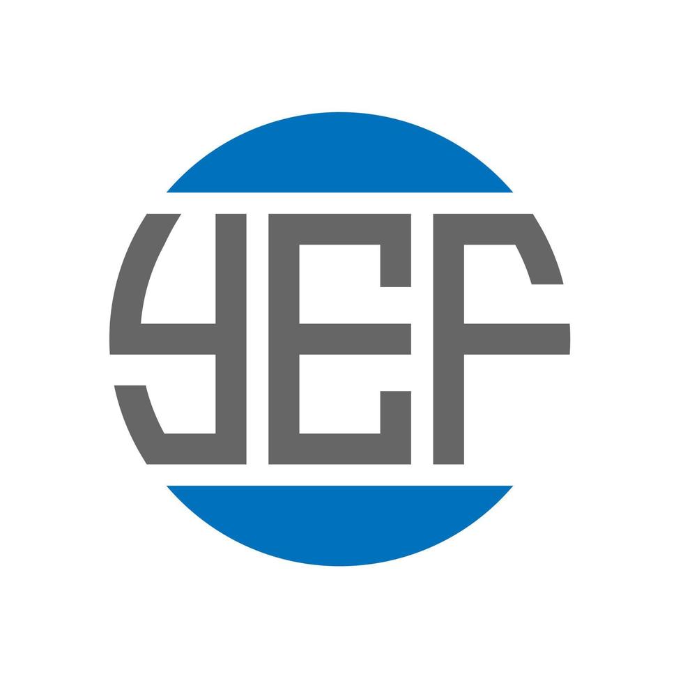 YEF letter logo design on white background. YEF creative initials circle logo concept. YEF ...
