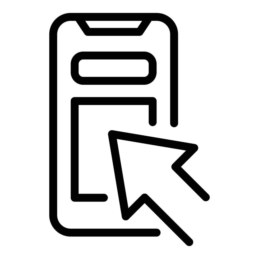 Cursor phone interface icon, outline style 15903903 Vector Art at Vecteezy