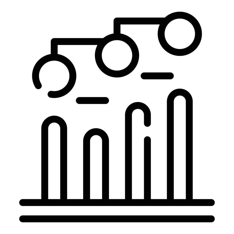 Market chart icon, outline style 15906748 Vector Art at Vecteezy