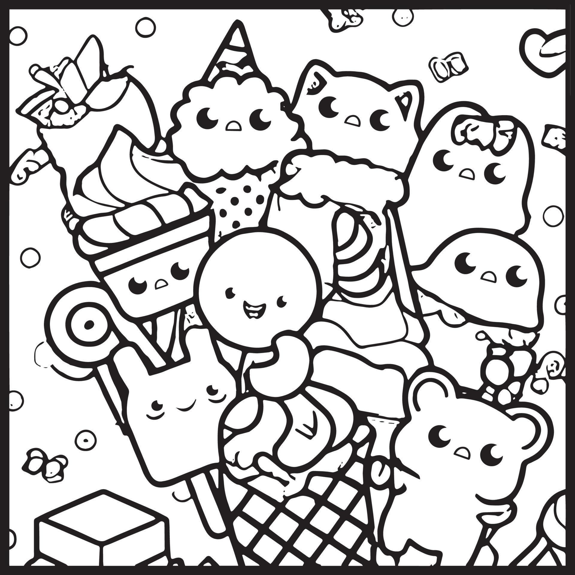 Kawaii Coloring Page For Kids 15907078 Vector Art at Vecteezy