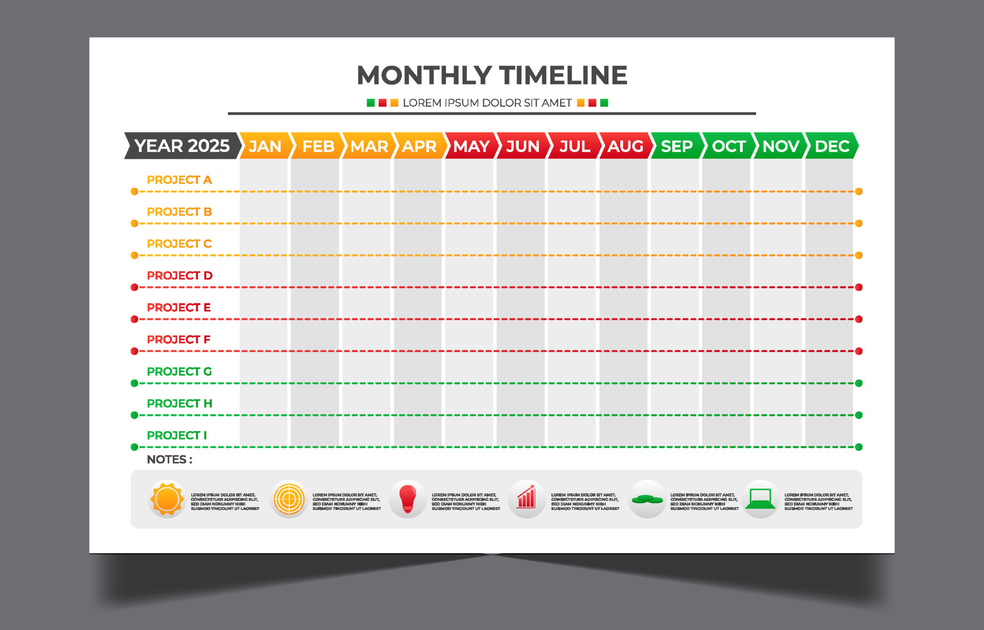 Monthly Timeline Template 15907925 Vector Art at Vecteezy Monthly Timeline Template 15907925 Vector Art at Vecteezy
