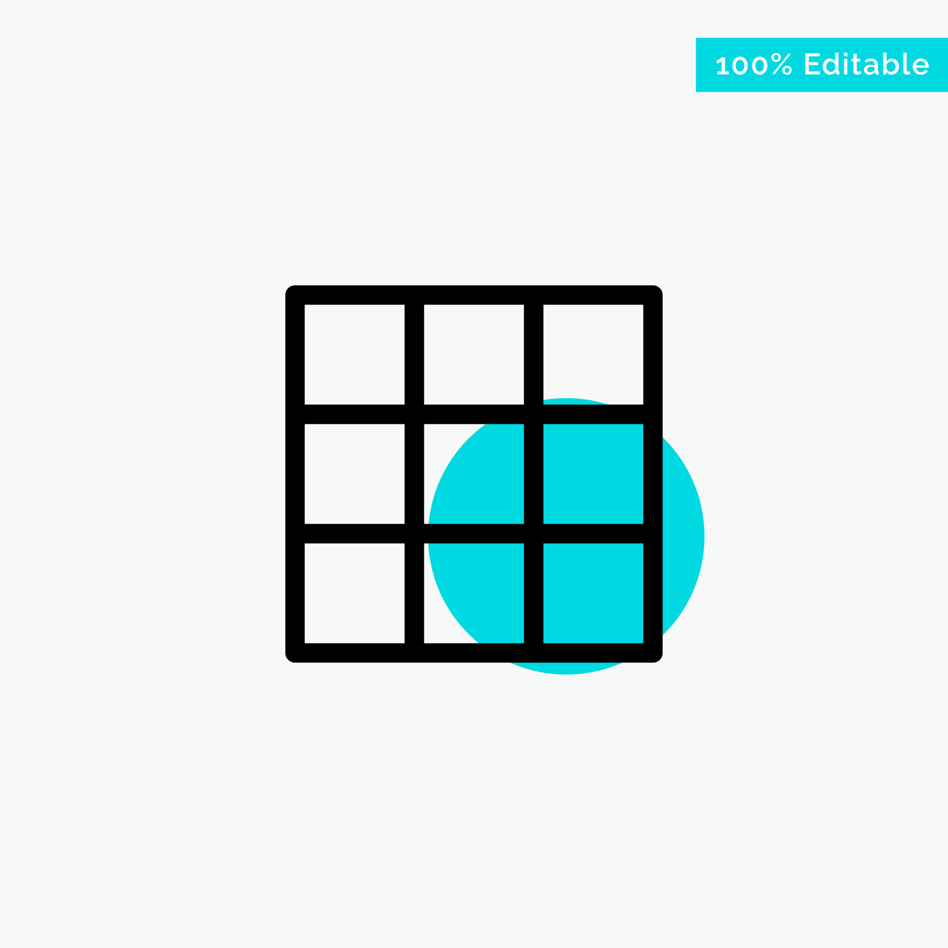 Menu Ui Basic turquoise highlight circle point Vector icon 15909878 ...