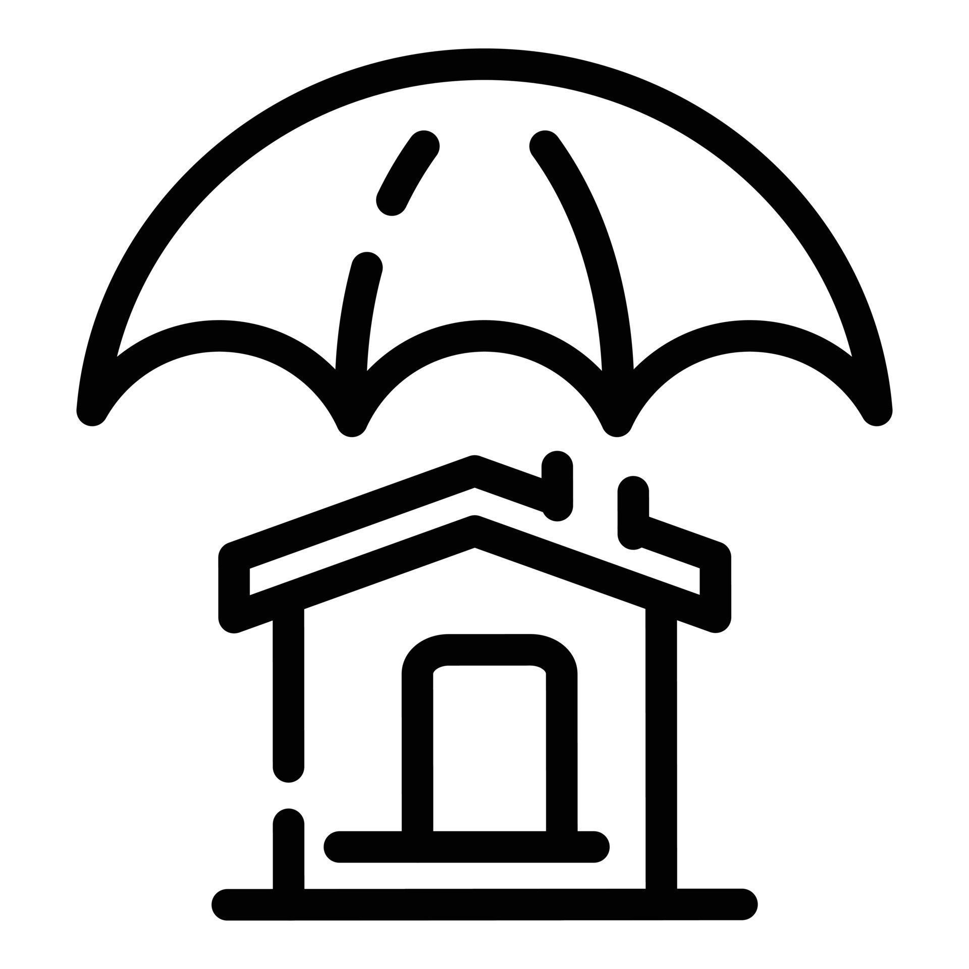 Secured House Icon Outline Style 15910362 Vector Art At Vecteezy
