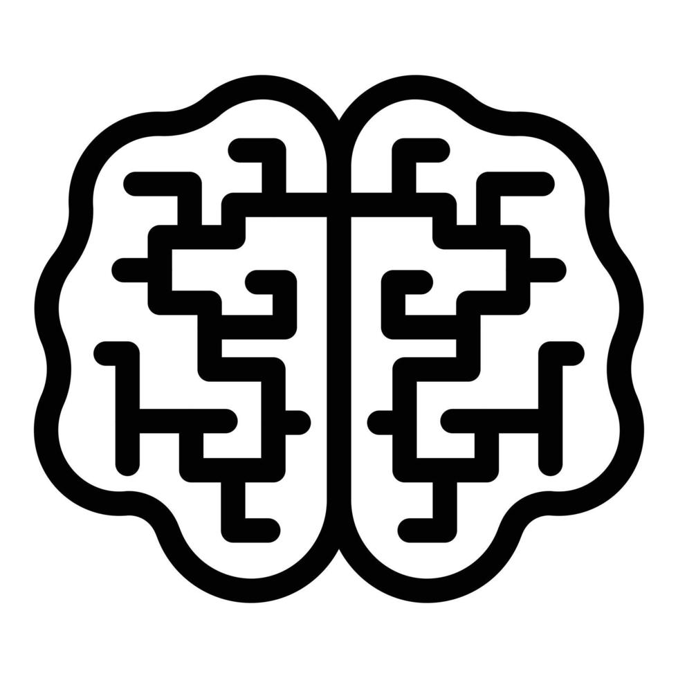 Brain Icon Outline Style 15910778 Vector Art At Vecteezy