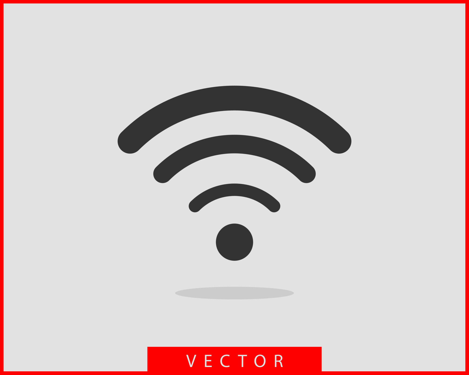 Free wi fi icon. Connection zone wifi vector symbol. Radio waves signal. 15916249 Vector Art at ...