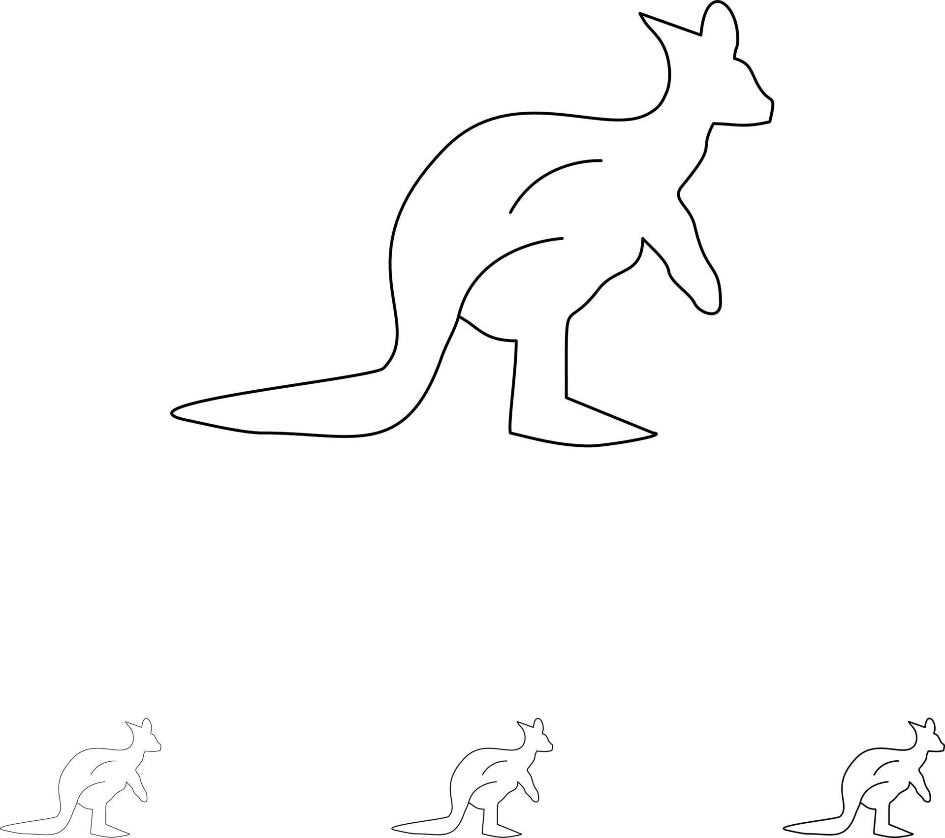 Animal Australia Australian Indigenous Kangaroo Travel Bold and thin ...