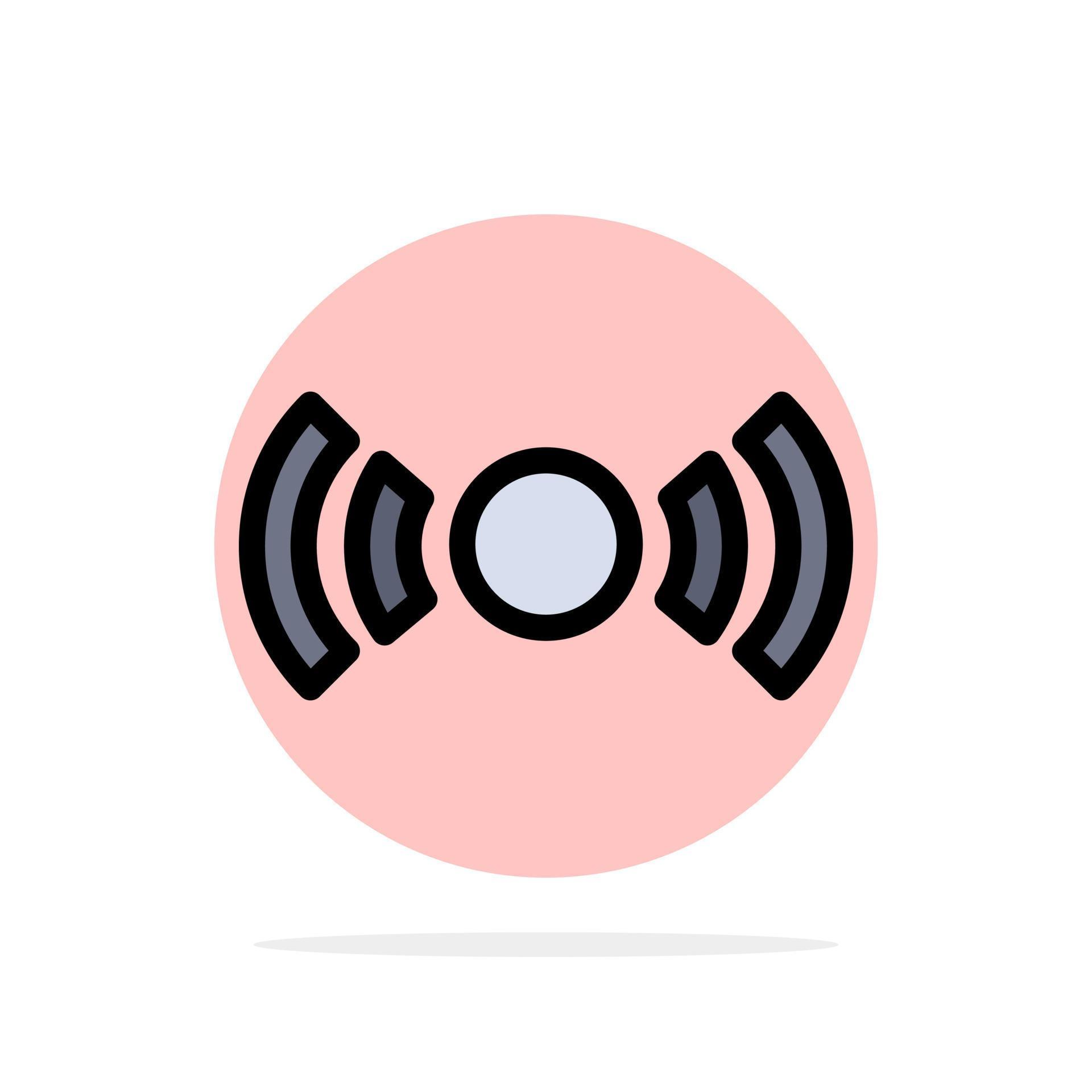Basic Essential Signal Ui Ux Abstract Circle Background Flat Color Icon