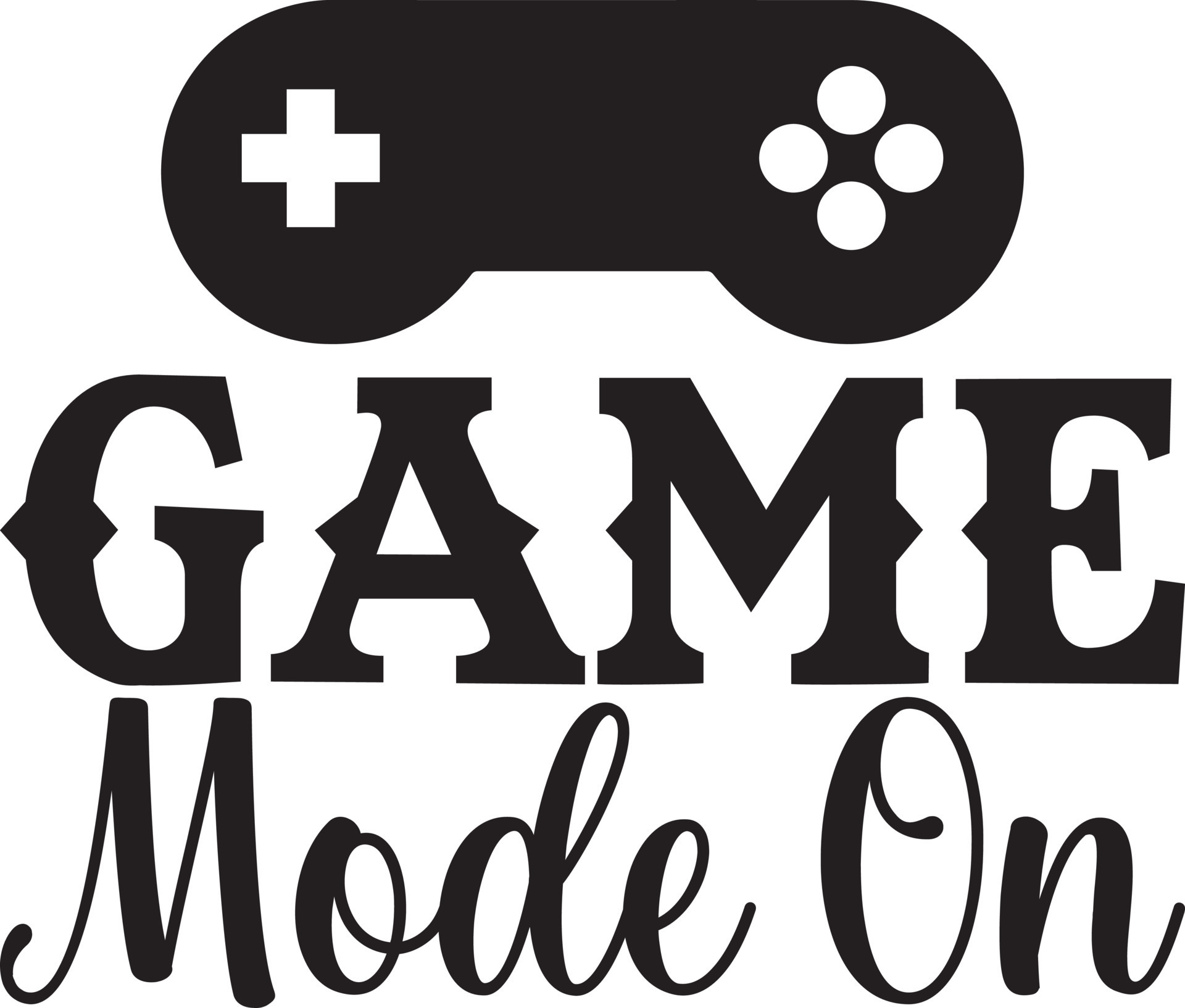 Game Mode On Eps 15917924 Vector Art At Vecteezy
