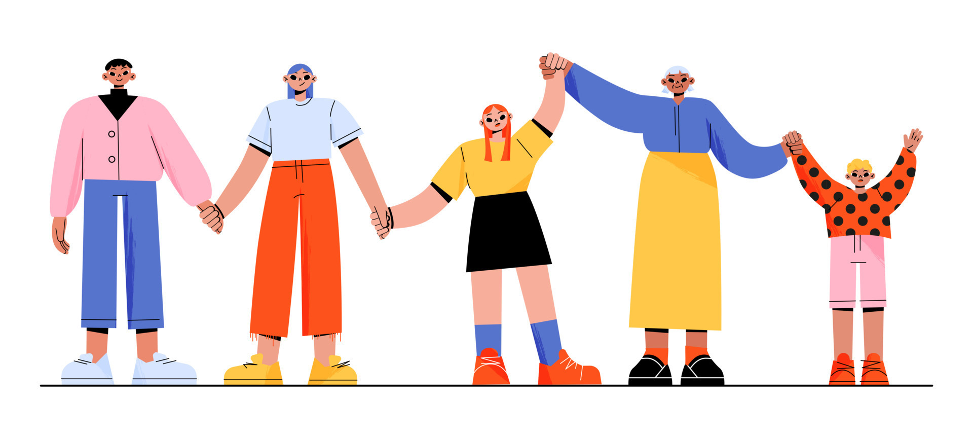 Happy people holding hands stand all together 15917963 Vector Art at ... Happy people holding hands stand all together 15917963 Vector Art at ...