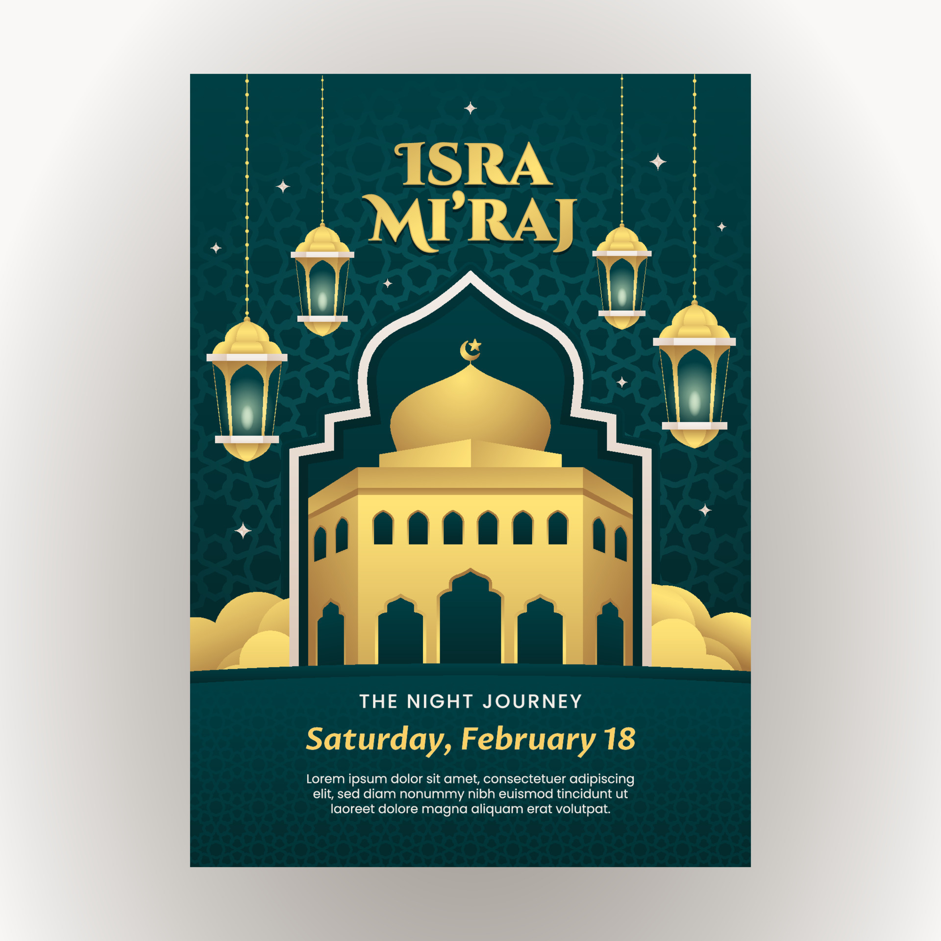 Isra Miraj Poster 15918415 Vector Art at Vecteezy Isra Miraj Poster 15918415 Vector Art at Vecteezy