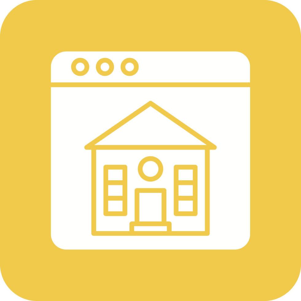 Homepage Glyph Round Corner Background Icon 15921472 Vector Art at Vecteezy