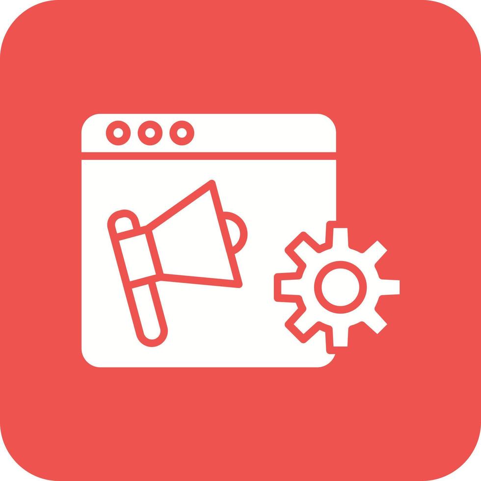 Configuration Glyph Round Corner Background Icon 15921496 Vector Art at ...