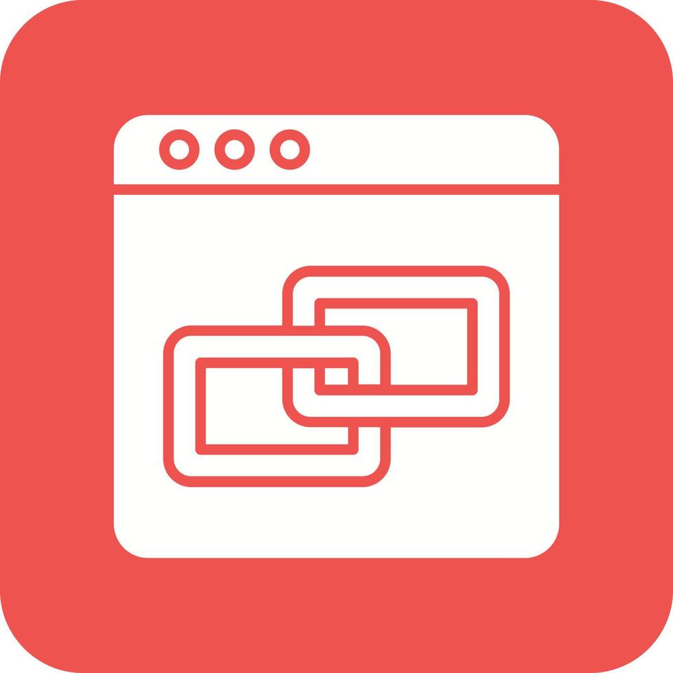 Hyperlink Glyph Round Corner Background Icon 15921620 Vector Art at Vecteezy