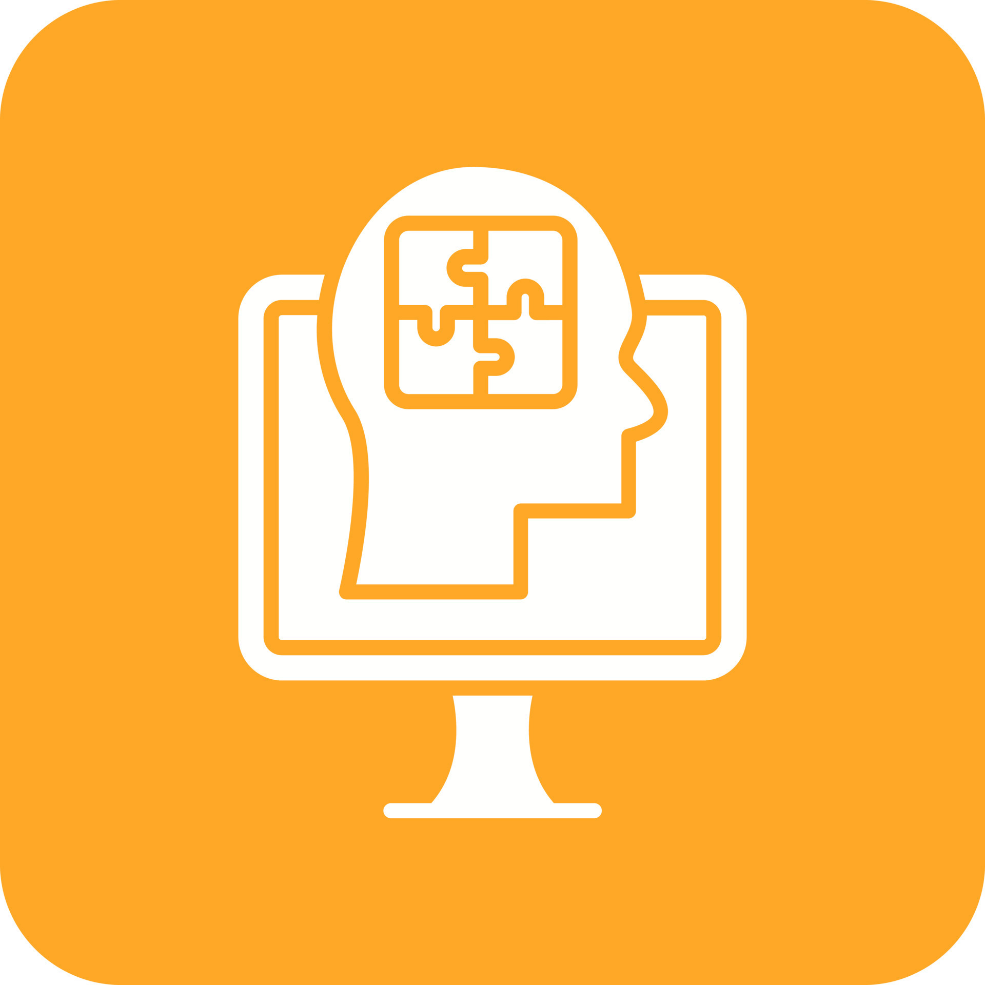 Problem Solving Glyph Round Corner Background Icon 15921832 Vector Art ...