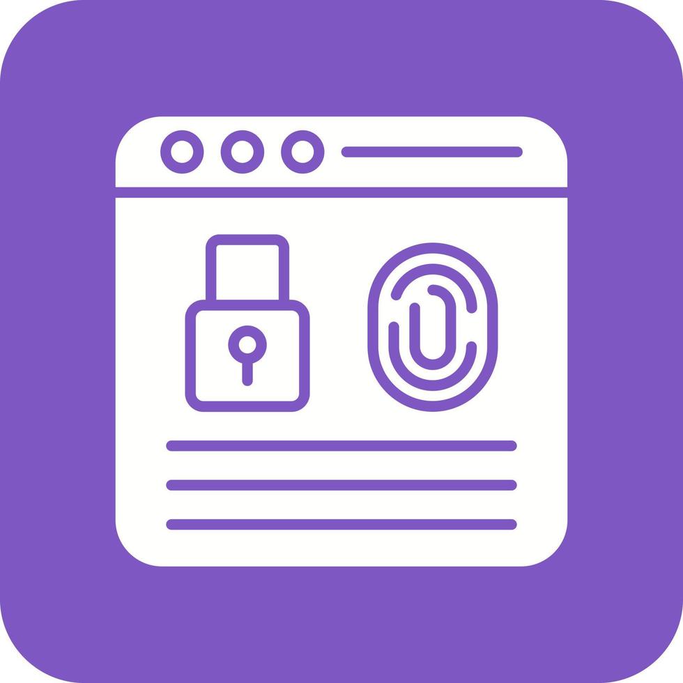 Biometric Glyph Round Corner Background Icon 15921990 Vector Art at ...