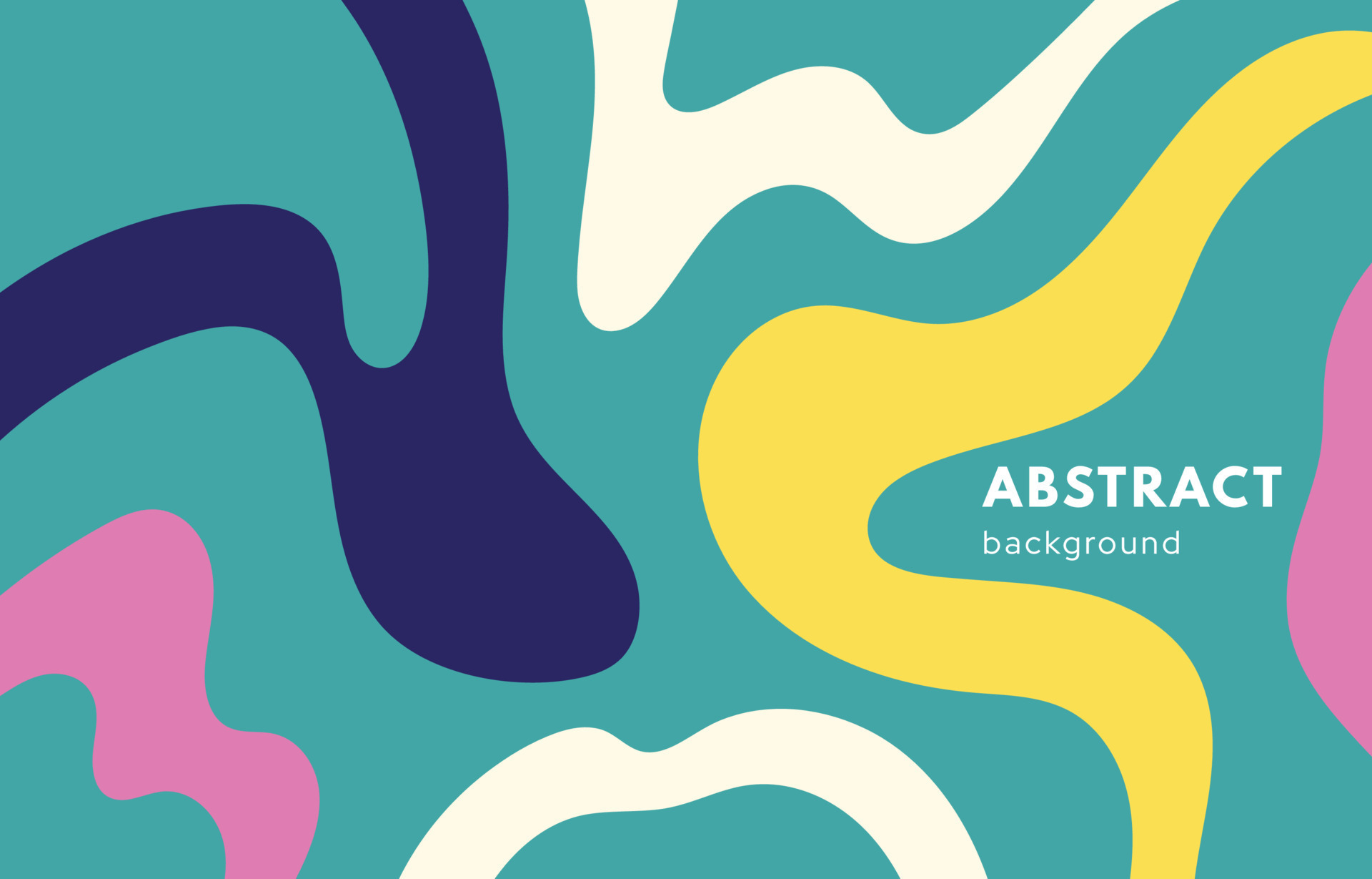 Curvy Line Organic Blob Pattern Fluid Abstract Shapes Forms Flat