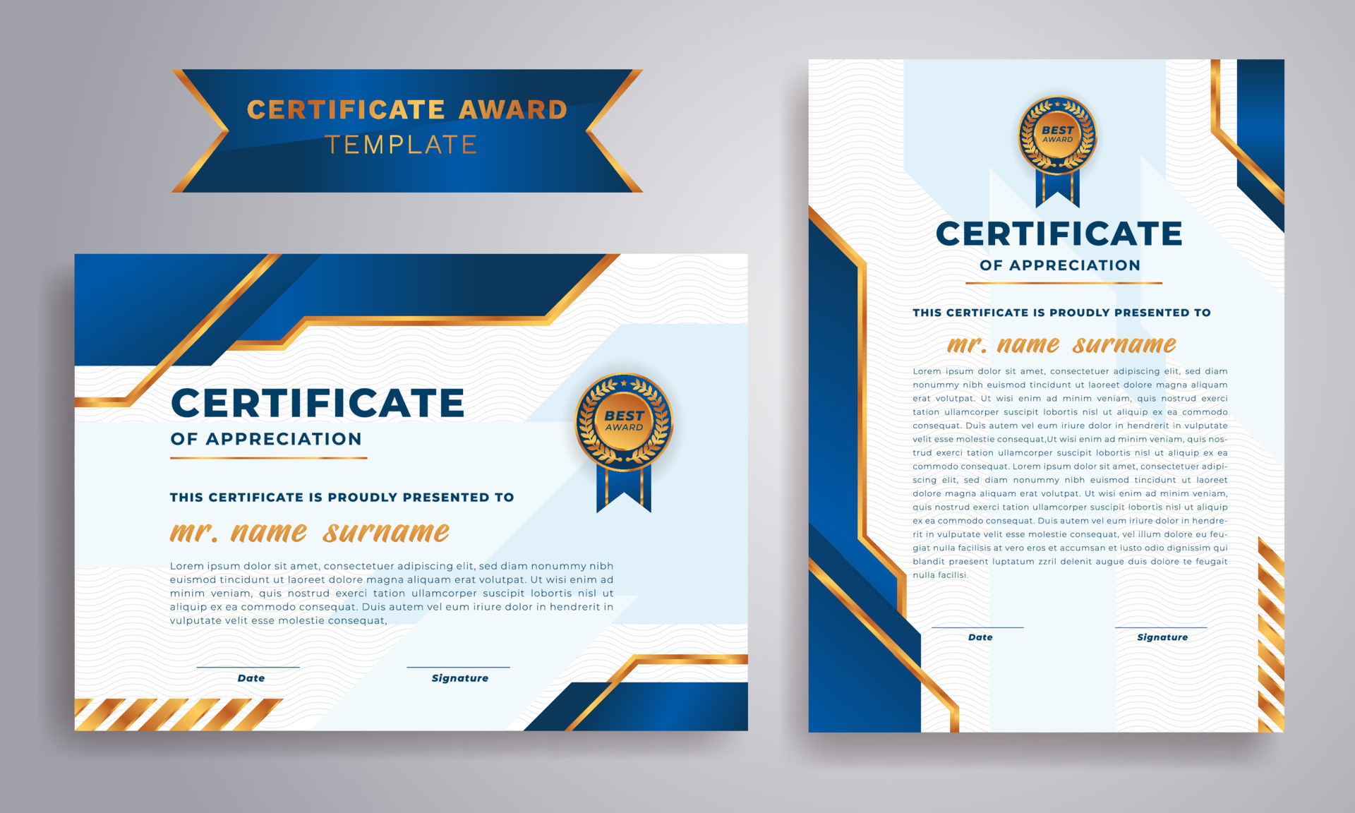 Certificate template. Diploma of modern design certificate. Vector ... Certificate template. Diploma of modern design certificate. Vector ...