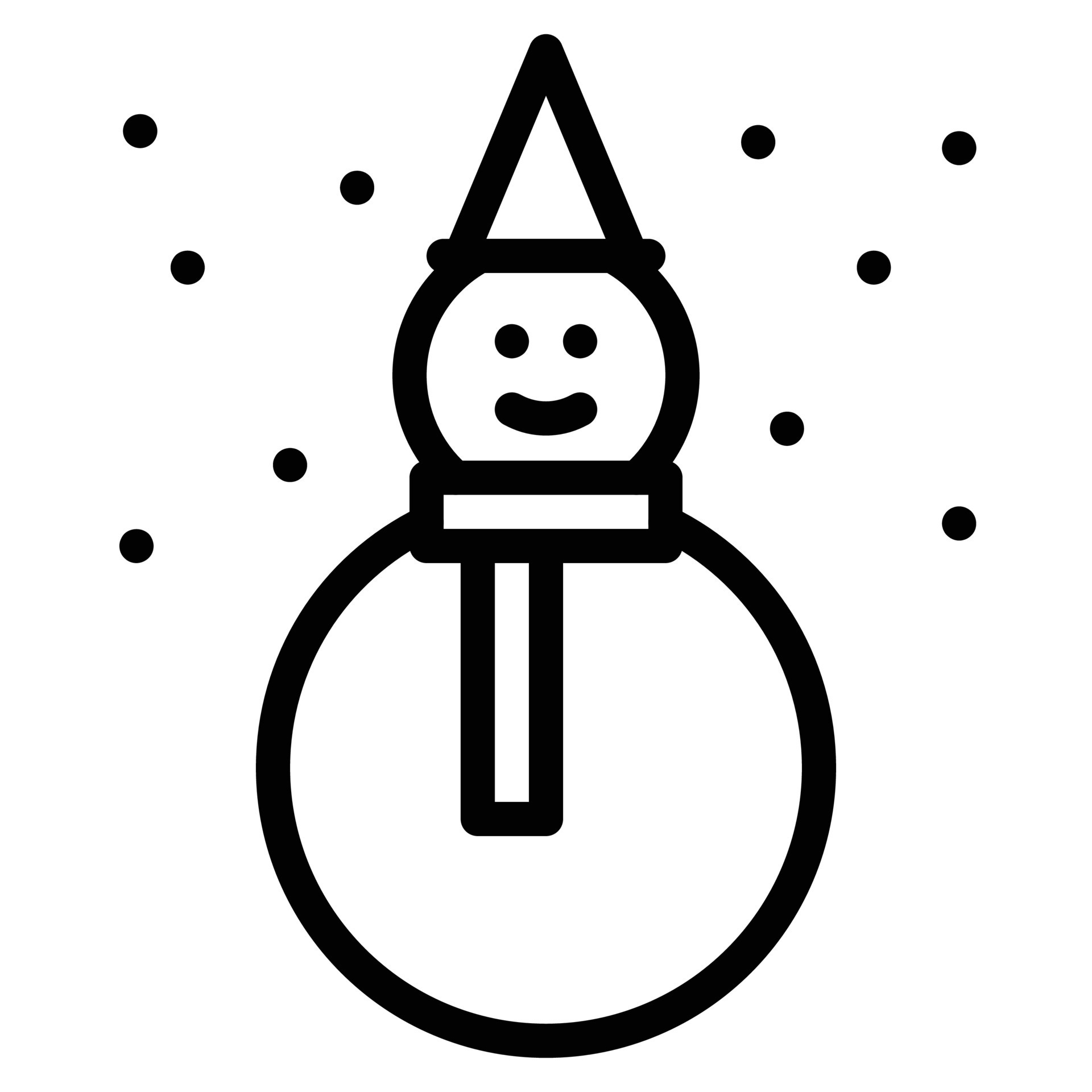 Snowman icon. Simple element symbol for template design. Can be used ...