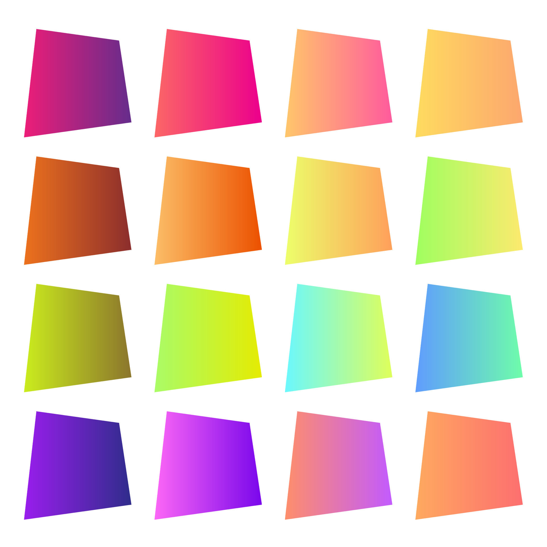 Set Of Colour Linear Gradient Palette Swatches Webkit Vector 15938094