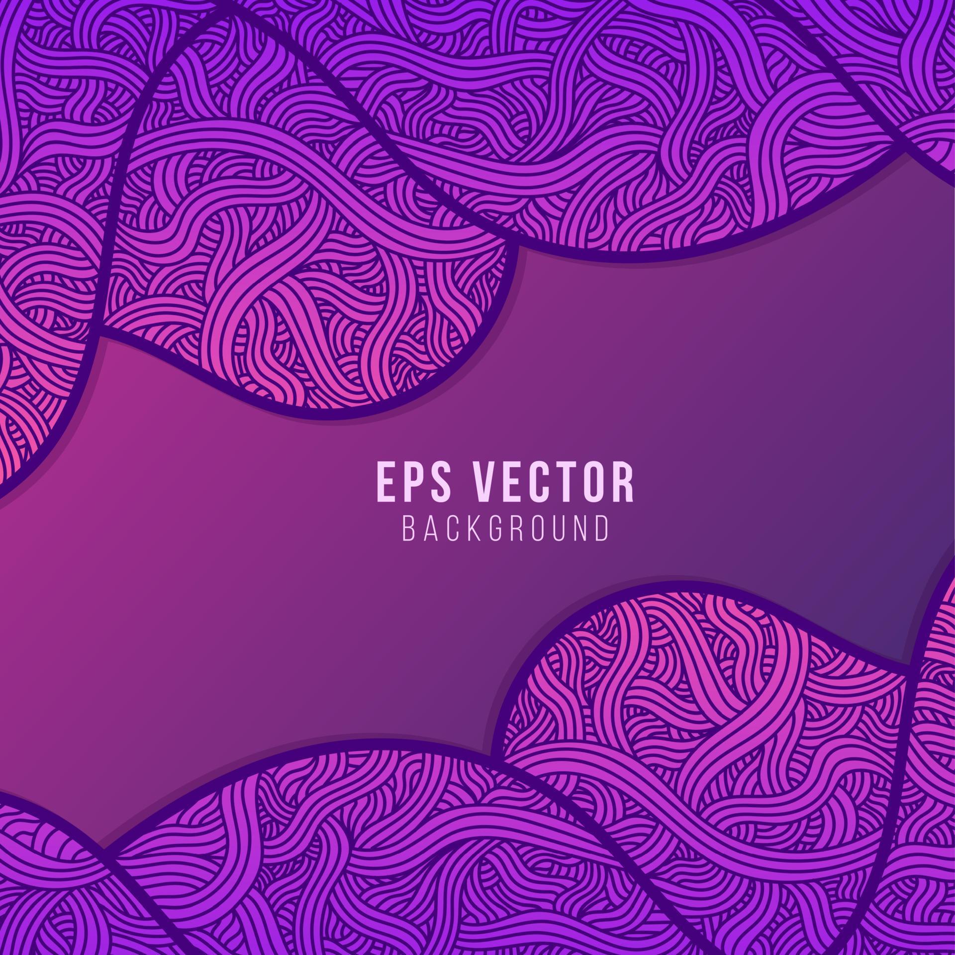 Purple Doodle Social Media Template Design Abstract Doodles Background ...