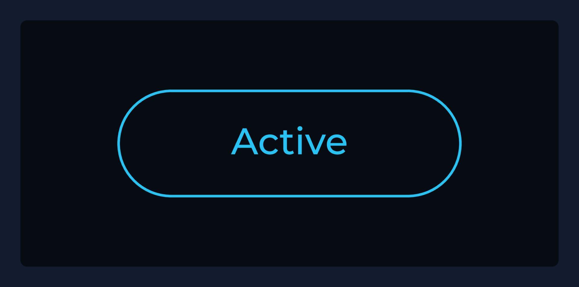 Active Button State Ui Element Template Editable Isolated Vector Dashboard Component Flat User
