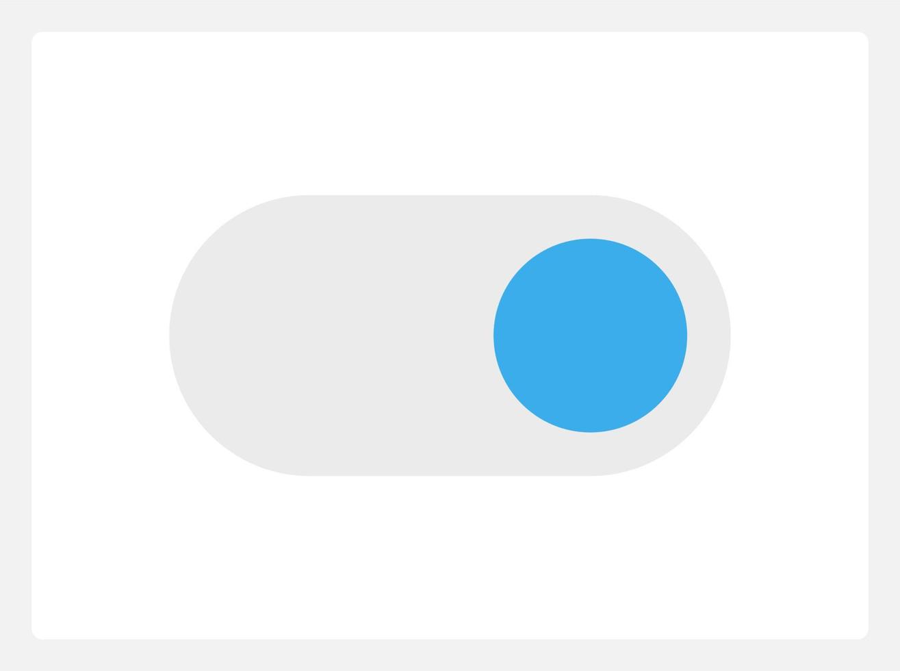 Active Toggle Button Ui Element Template Editable Isolated Vector Dashboard Component Flat