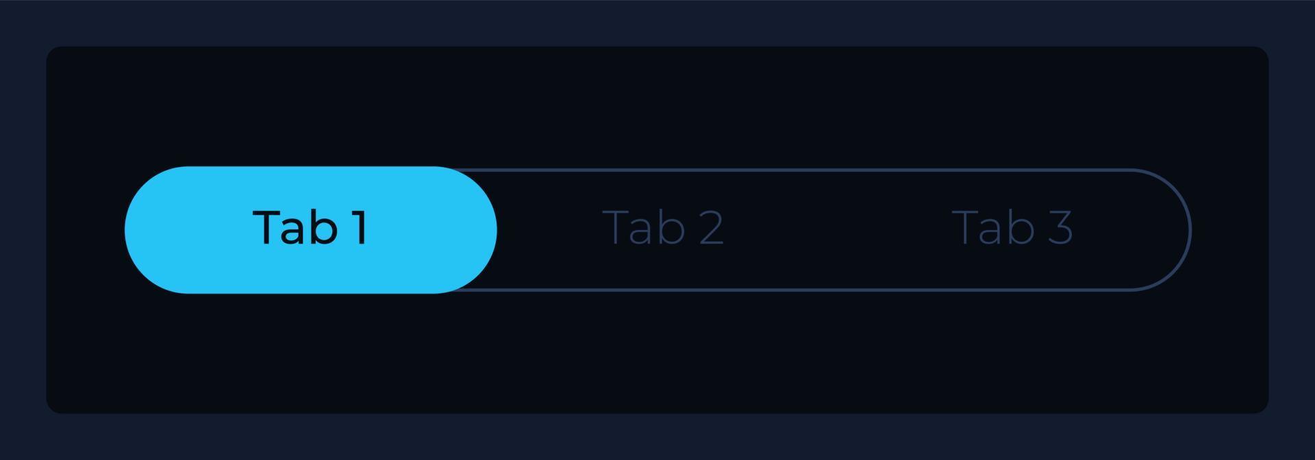 Selected First Tab In Menu Ui Element Template Editable Isolated Vector Dashboard Component