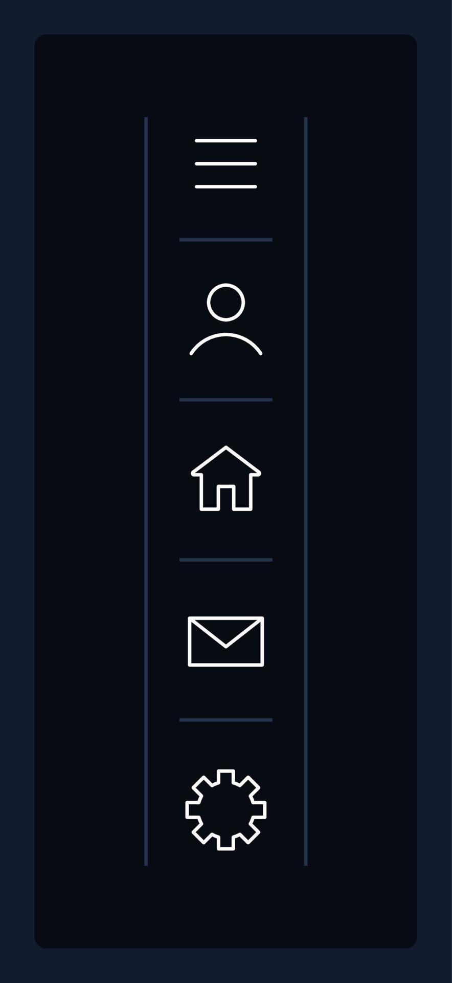 Sidebar Menu Ui Element Template Quick Access Editable Isolated
