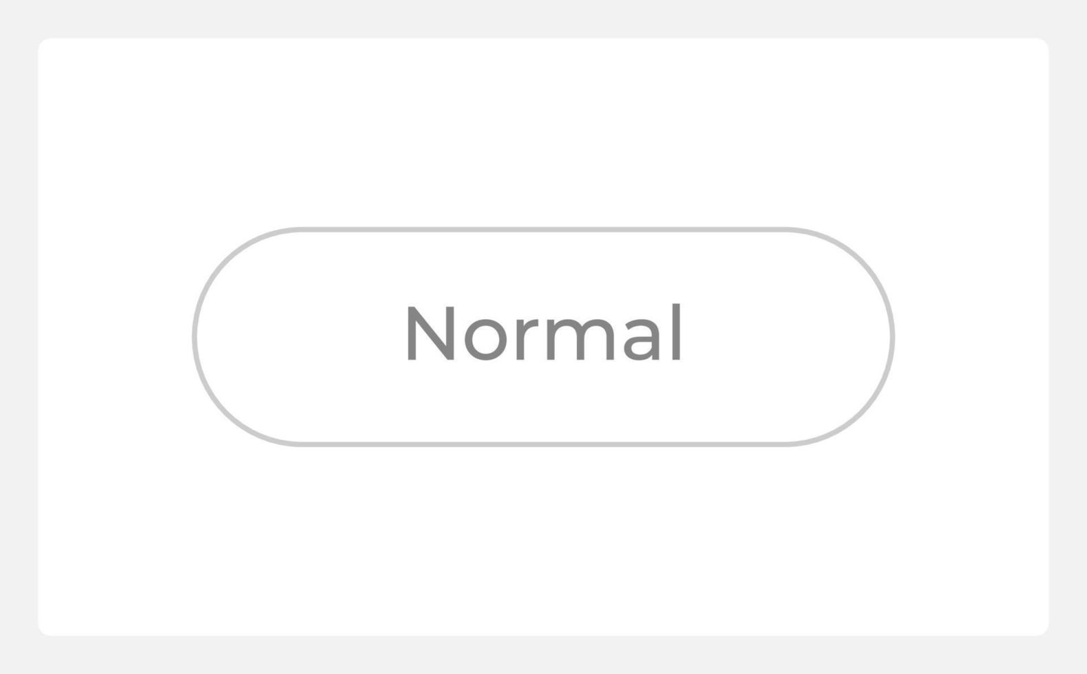 Normal Button State Ui Element Template Editable Isolated Vector