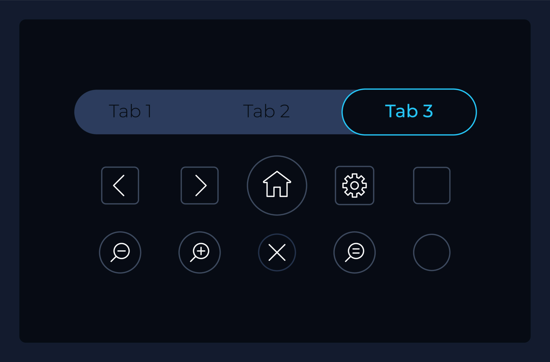 Tab bar and control system UI elements kit. User menu isolated vector ... Tab bar and control system UI elements kit. User menu isolated vector ...