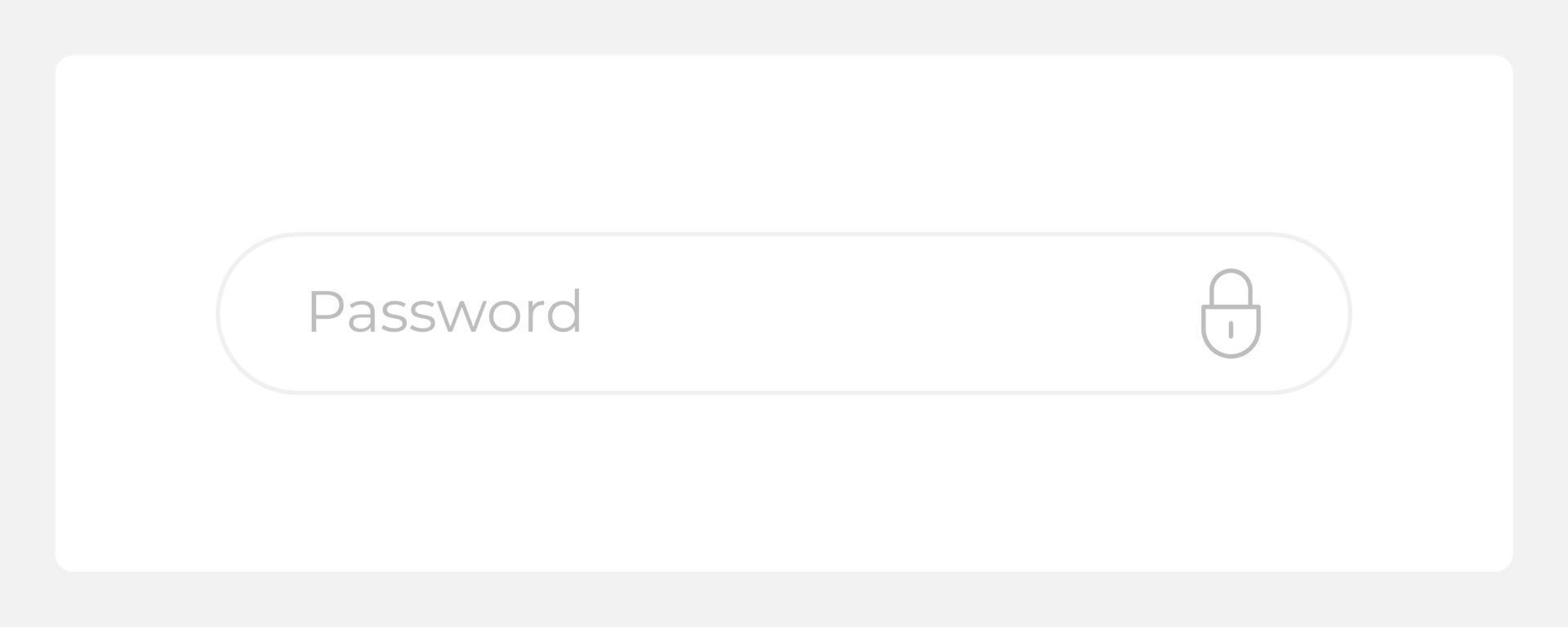 Sign In Password Field Ui Element Template Editable Isolated Vector Dashboard Component Flat