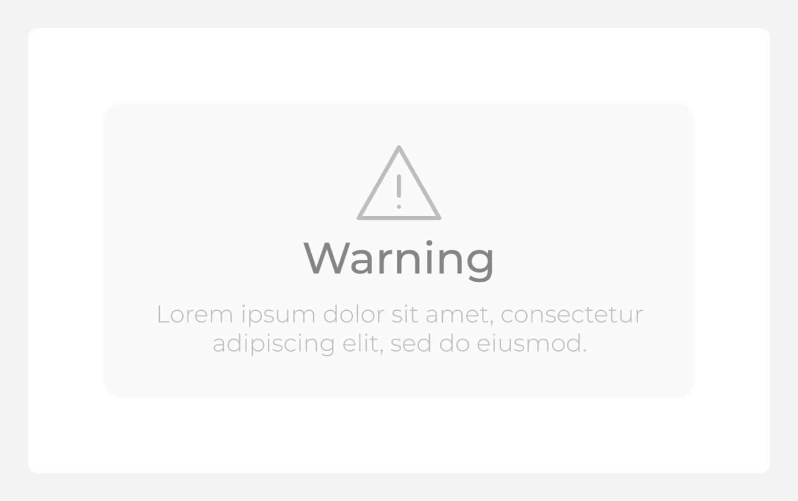Caution Message Ui Element Template Editable Isolated Vector Dashboard Component Flat User