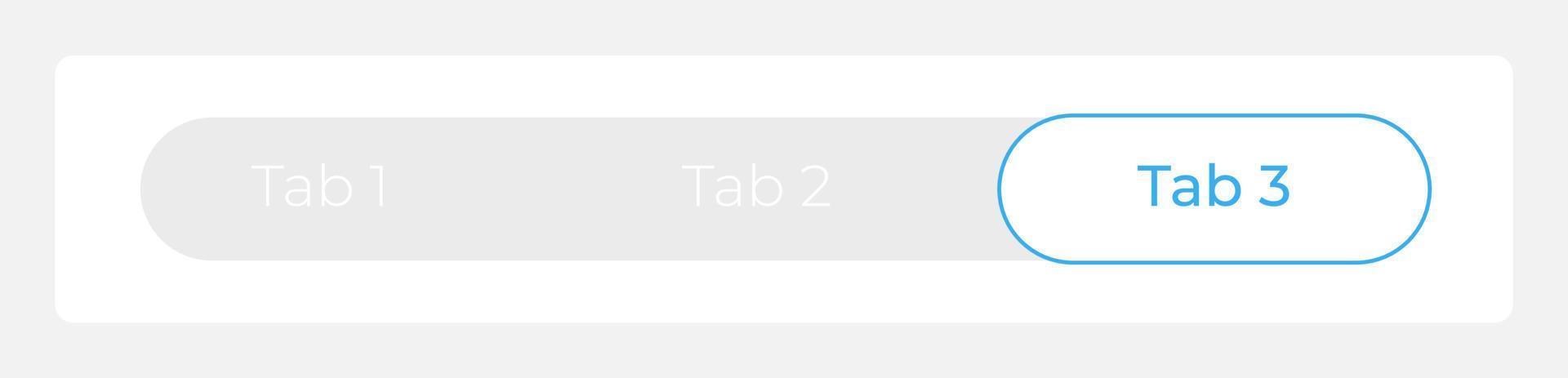 Chosen Third Tab In Menu Bar Ui Element Template Editable Isolated