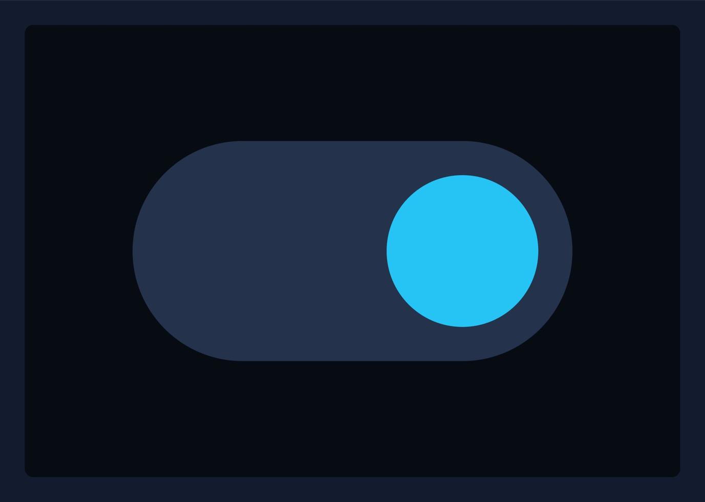 Active Toggle Button Ui Element Template Editable Isolated Vector