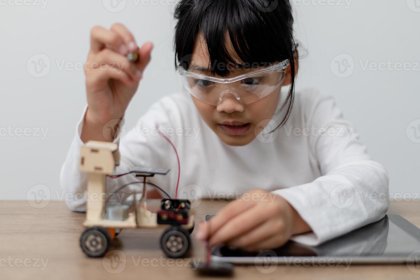 Asia students learn at home in coding robot cars and electronic board ...