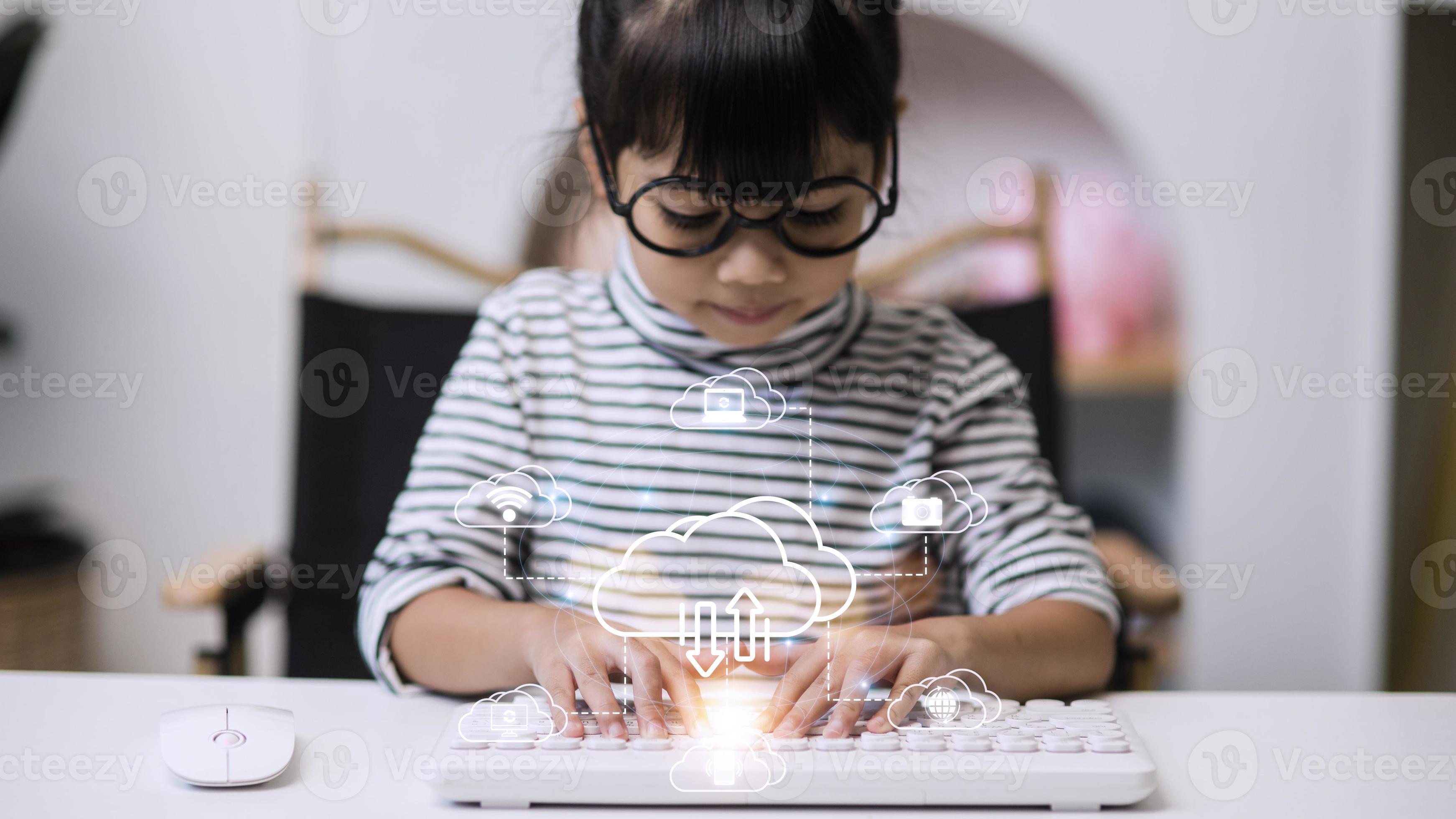 Icon Cloud Computing Network And Icon Connection Data Information