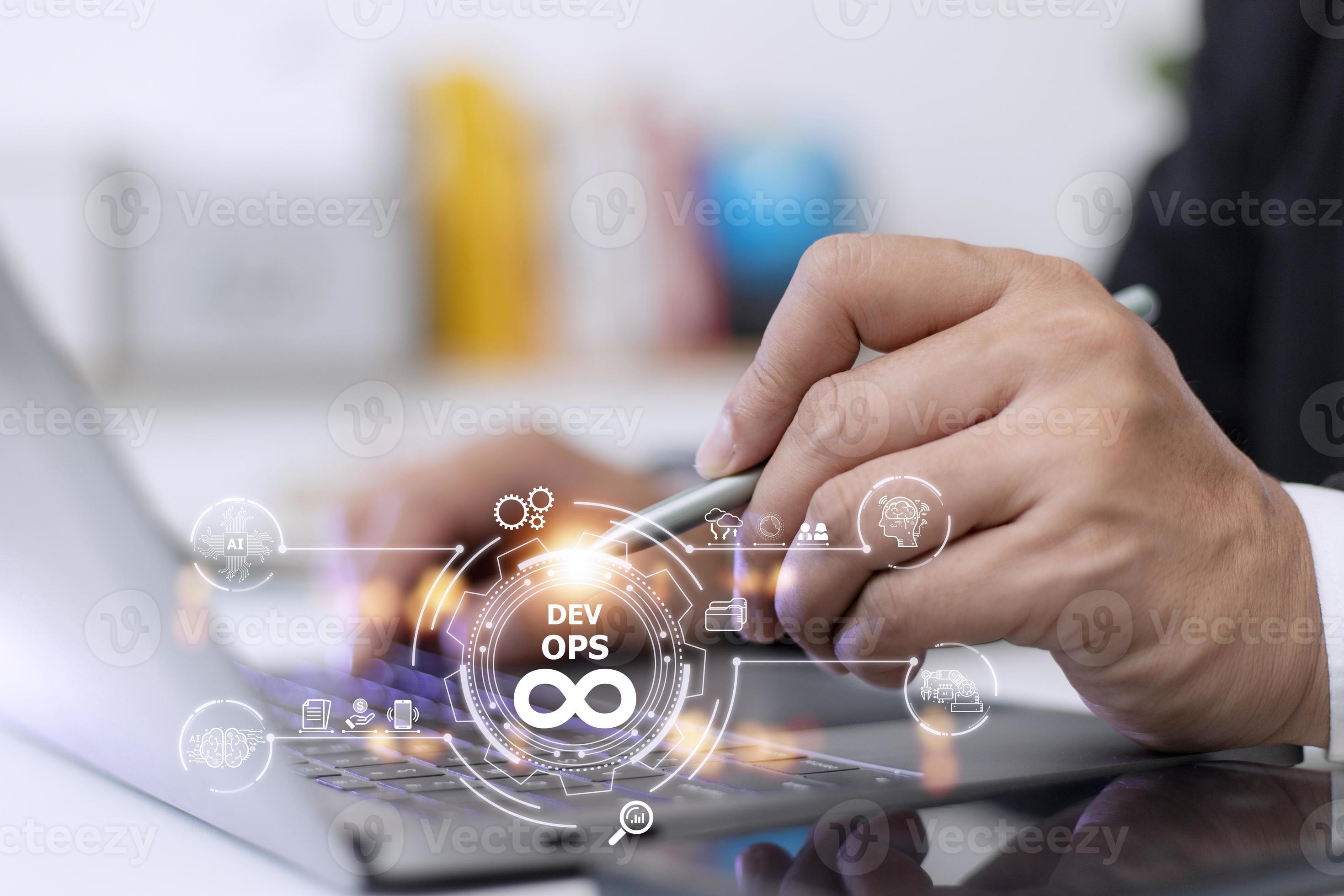 DevOps concept, software development and IT operations, agile programming 15942246 Stock Photo ...