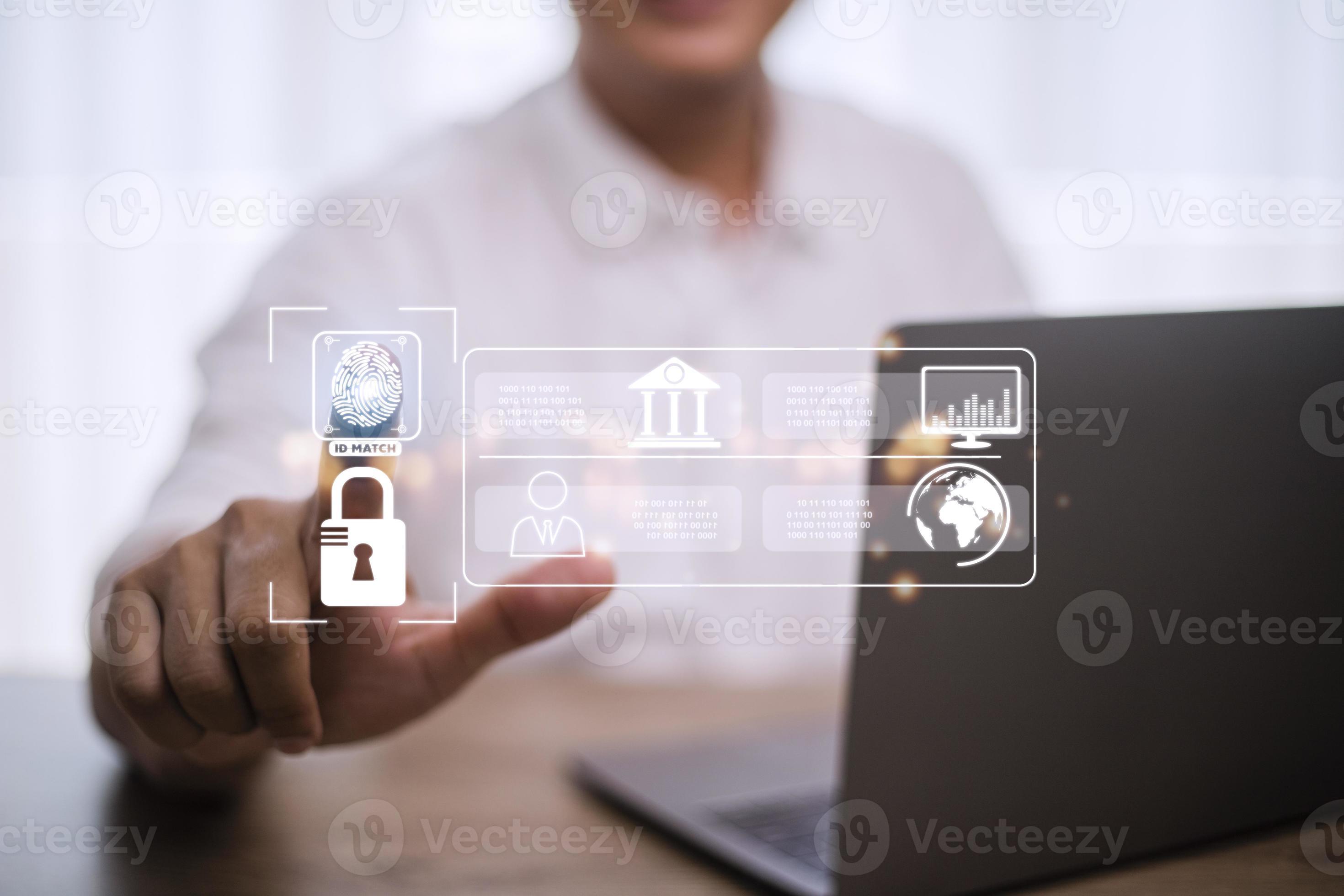 Concept Of Cyber Security Digital Technology Business People Use